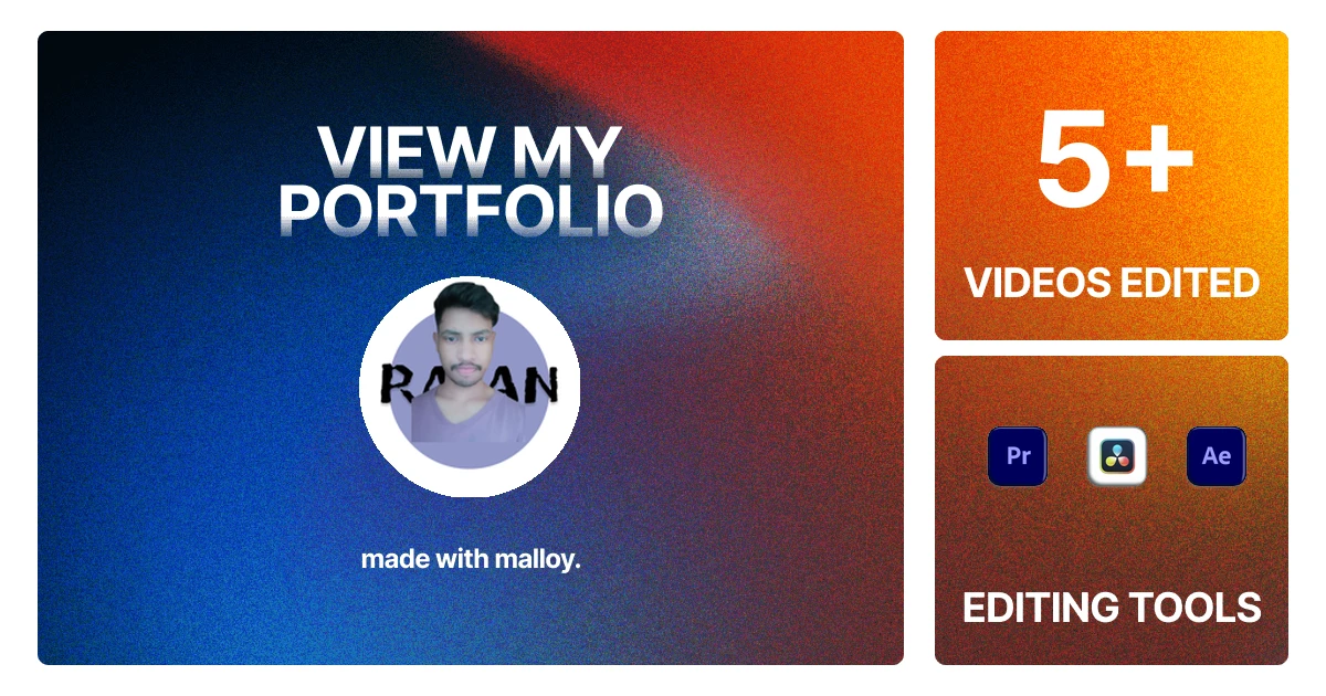 RAJAN KUMAR MURMU | Video Editor Portfolio